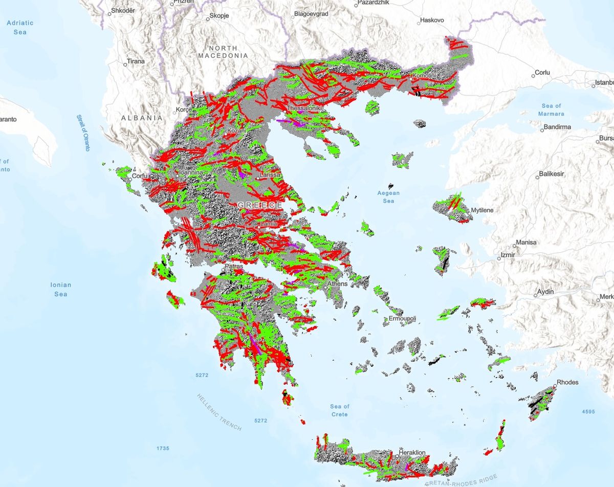 Greece Publishes First Complete Seismic Map of Active Faults ...